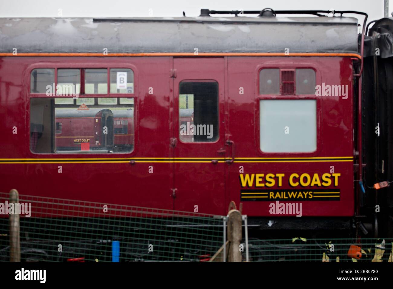 West coast railways logo on the side of a mark 1 railway carriage Stock ...