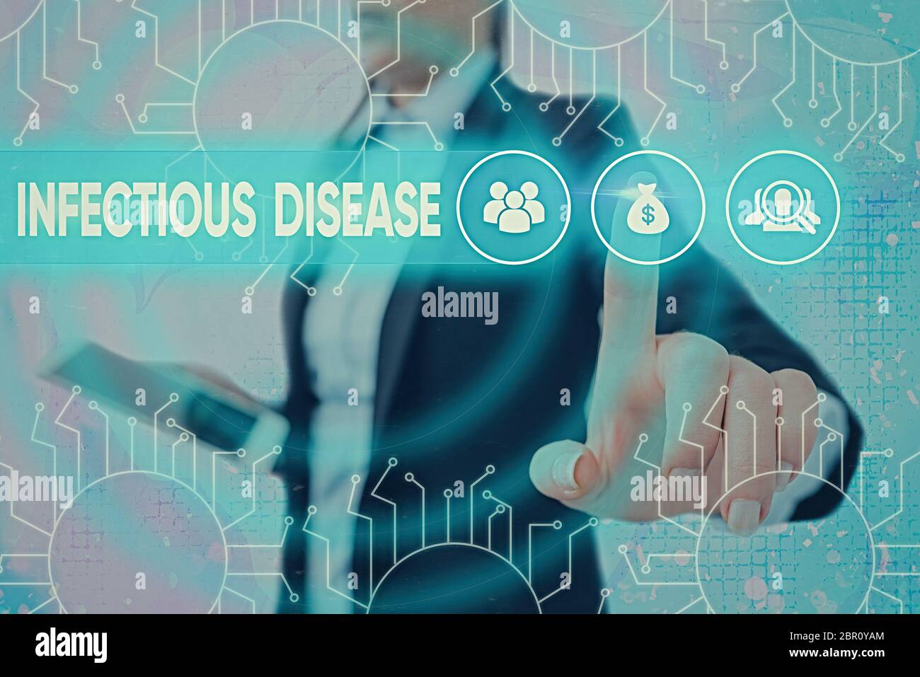 Writing note showing Infectious Disease. Business concept for caused by ...