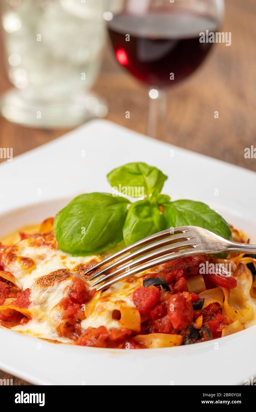 italian tagliatella pasta with tomato sauce Stock Photo - Alamy