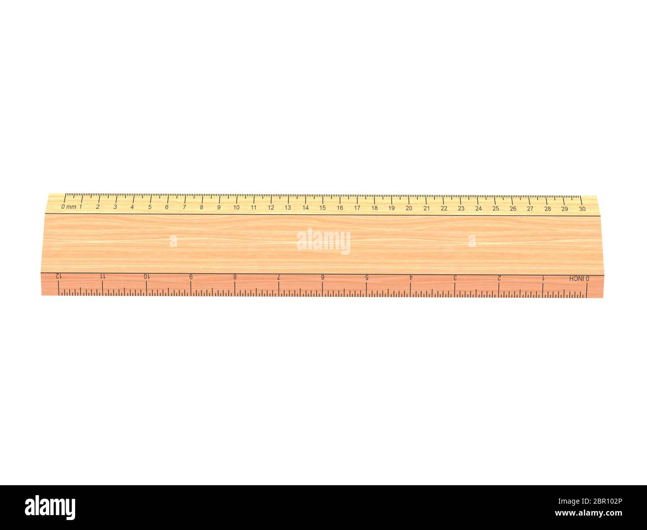 Ruler with scale for drawing 3D rendering Stock Photo - Alamy