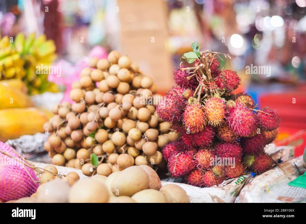 Rambutan longan market hi-res stock photography and images - Alamy
