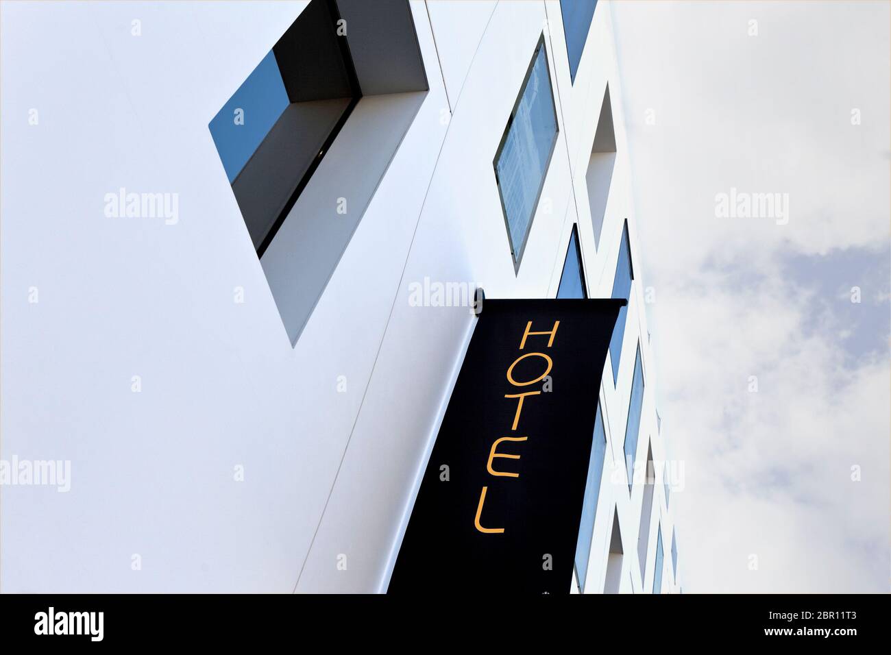 Perspective of a modern hotel in France Stock Photo - Alamy