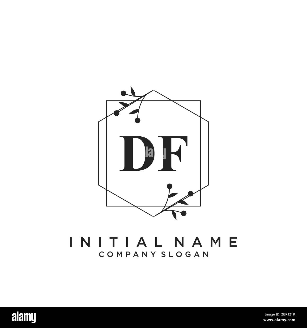 Df initials logo hi-res stock photography and images - Alamy