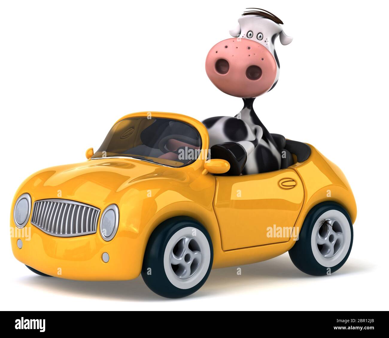 Cow driving car Cut Out Stock Images & Pictures - Alamy