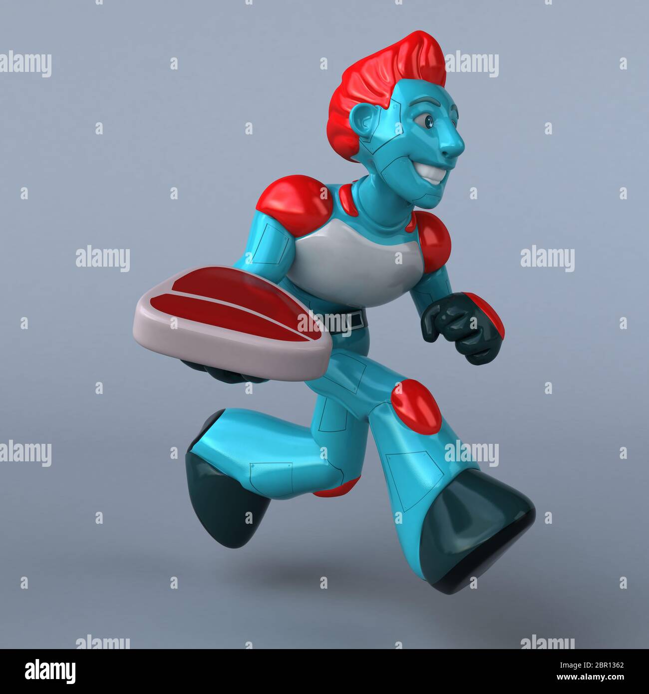 Red Robot - 3D Illustration Stock Photo - Alamy