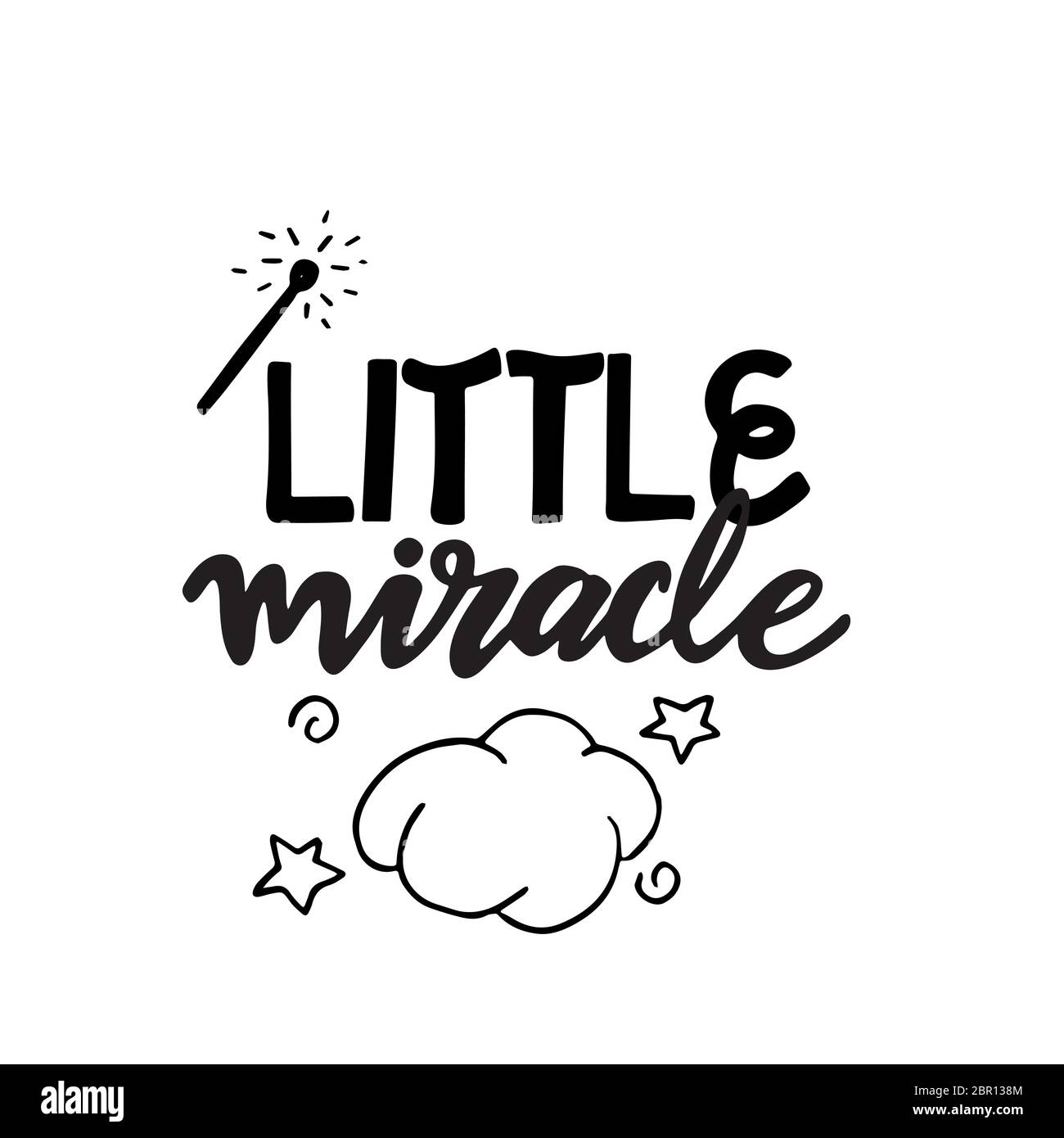 Little miracle baby lettering, great quote design Stock Vector Image ...