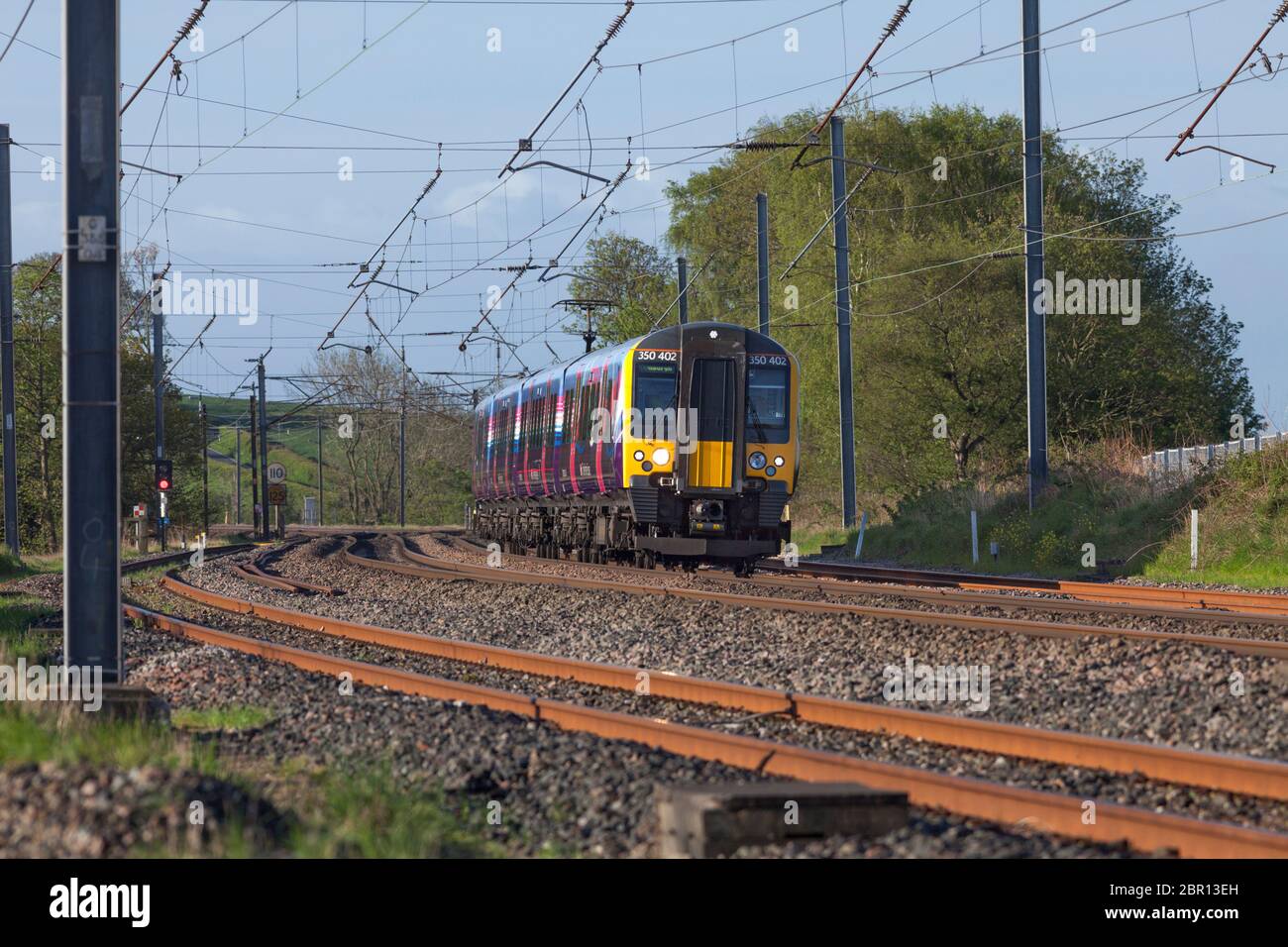 A First Transpennine Express class 350 electric train on the west coast ...