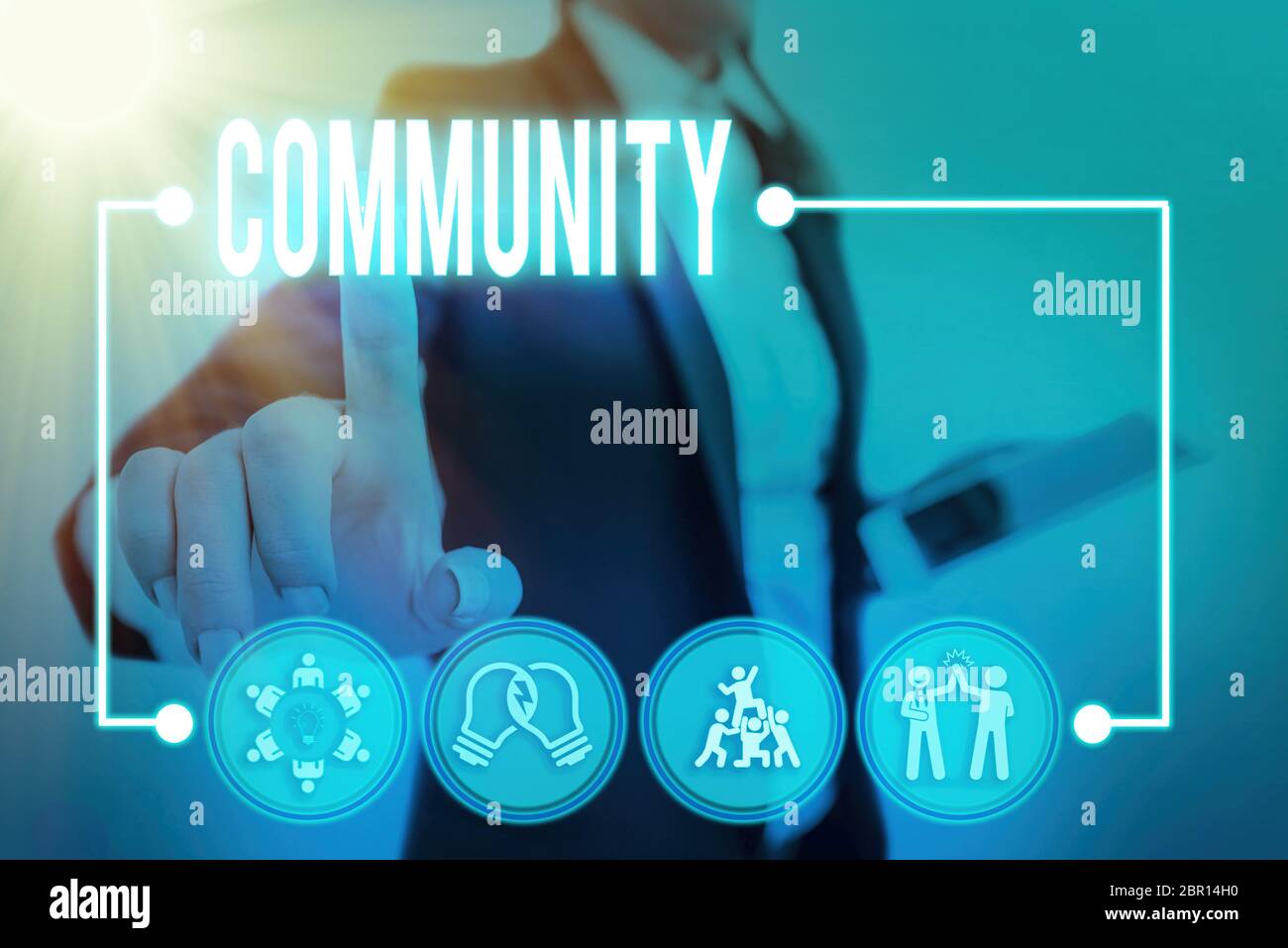 Conceptual hand writing showing Community. Concept meaning specific ...