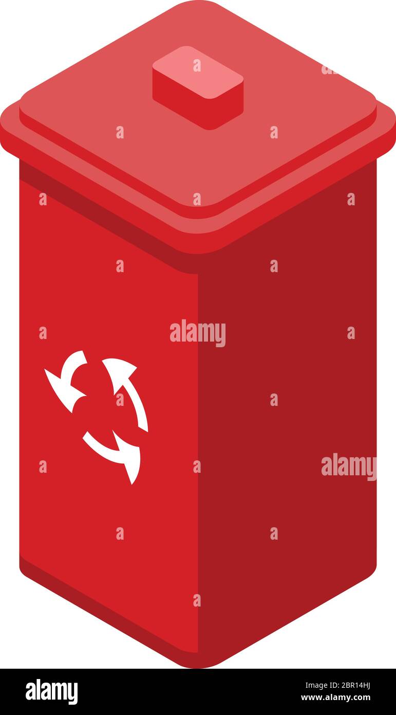 Recycle bin icon, isometric style Stock Vector Image & Art - Alamy