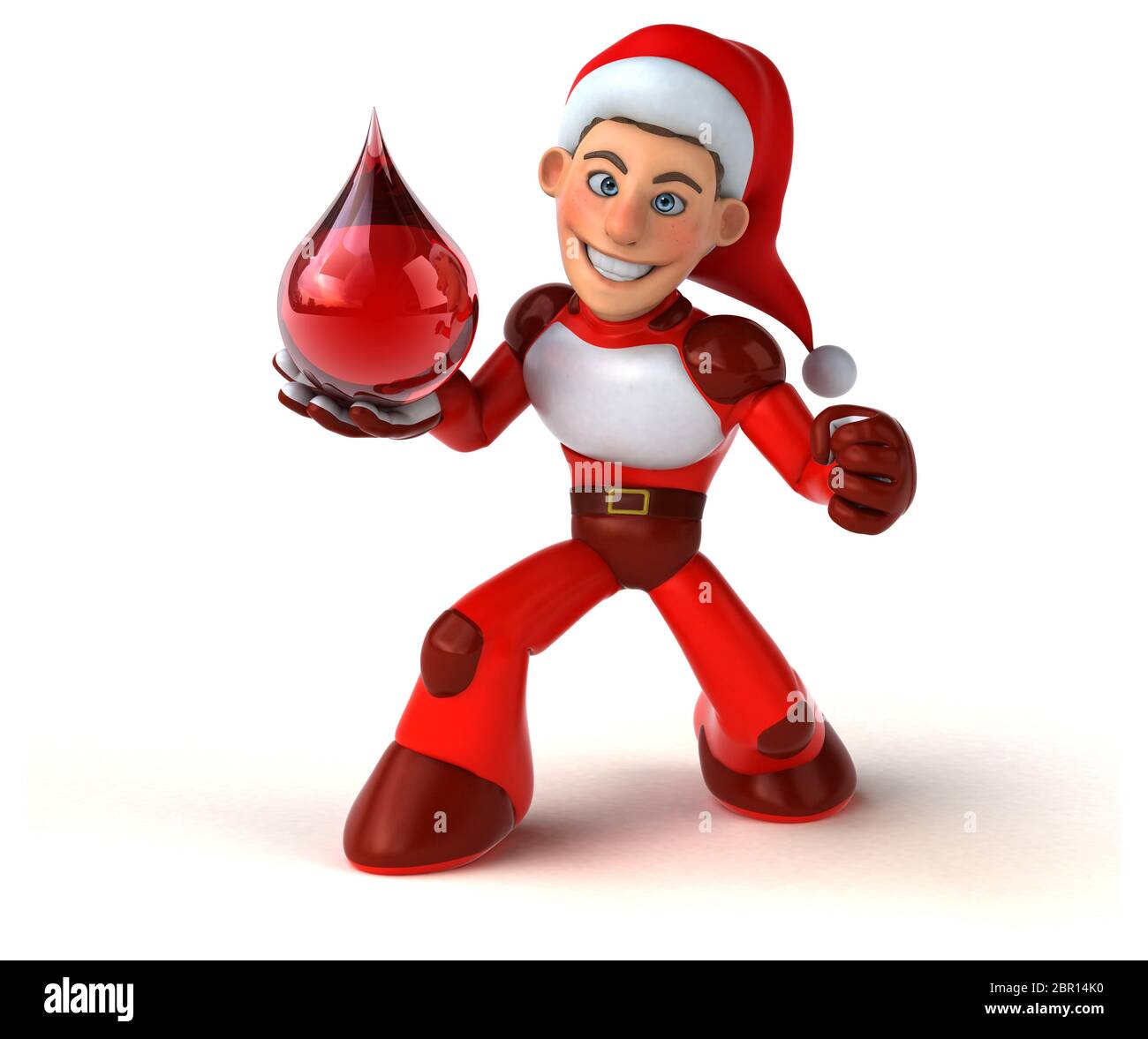 Fun Super Santa Claus - 3D Illustration Stock Photo - Alamy