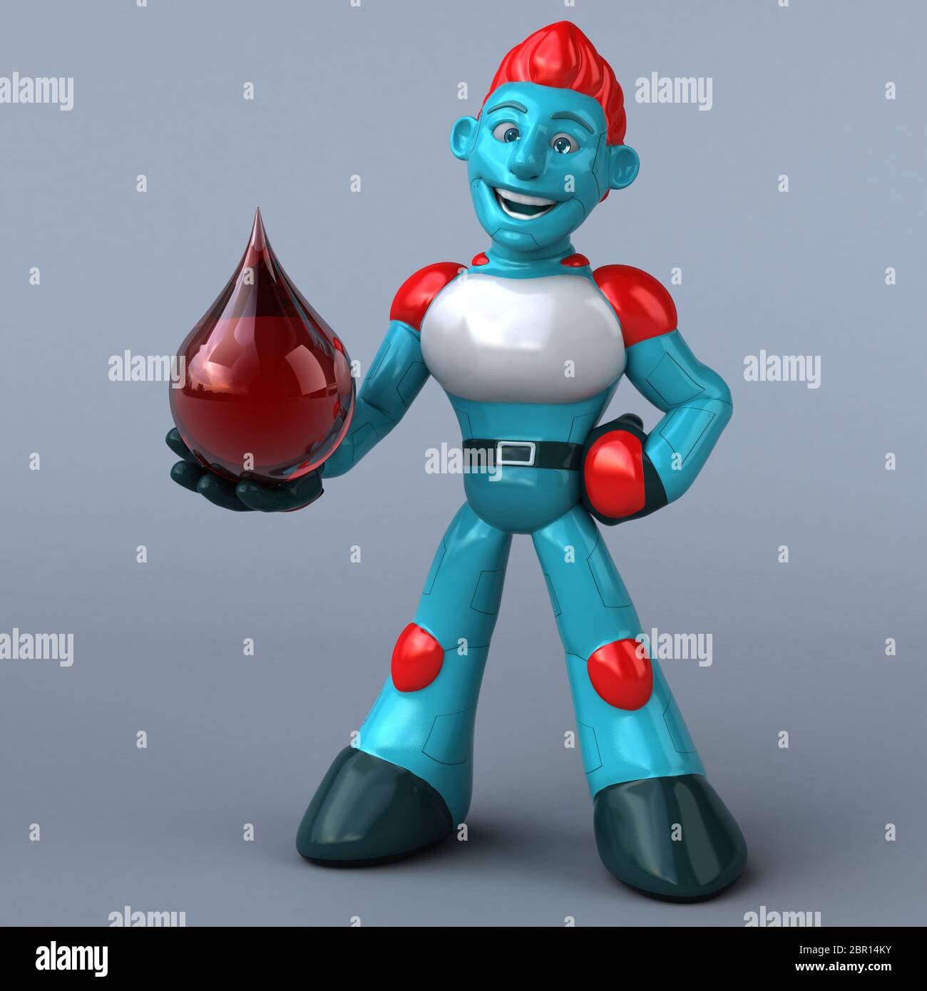 Red Robot - 3D Illustration Stock Photo - Alamy