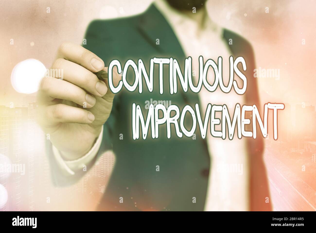 Handwriting text Continuous Improvement. Conceptual photo ongoing ...