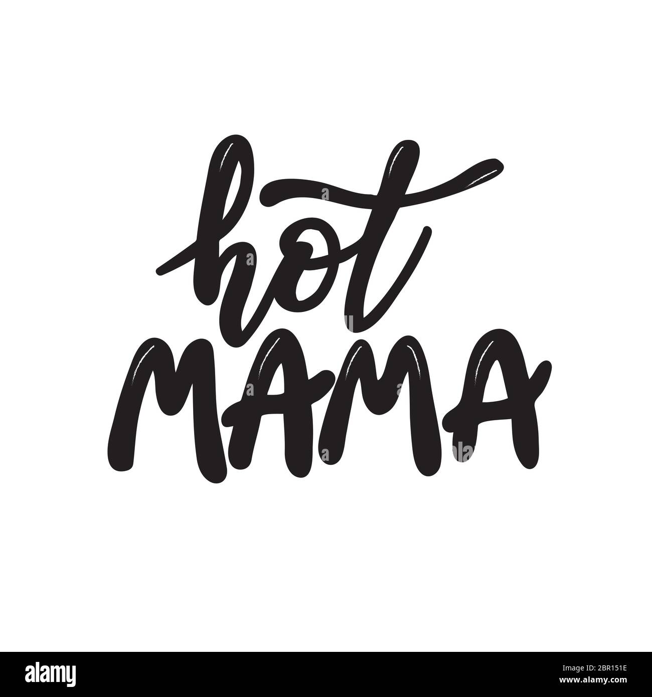 Modern hand drawn lettering hot mama on white Stock Vector Image & Art ...
