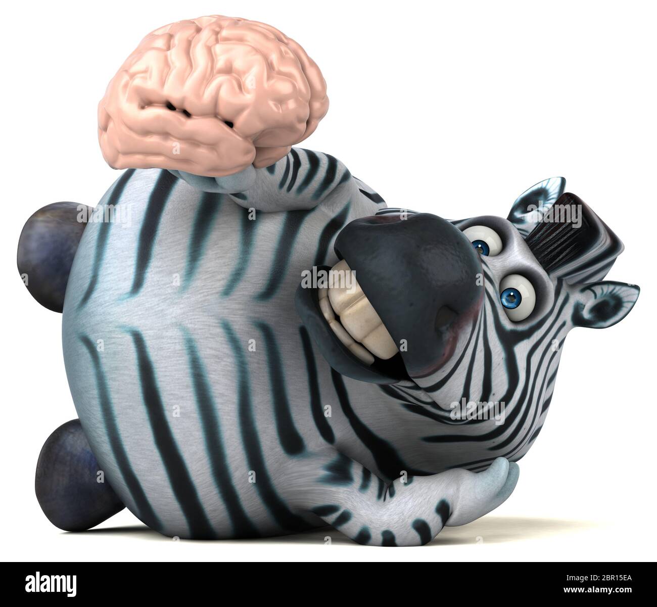 Fun zebra - 3D Illustration Stock Photo - Alamy