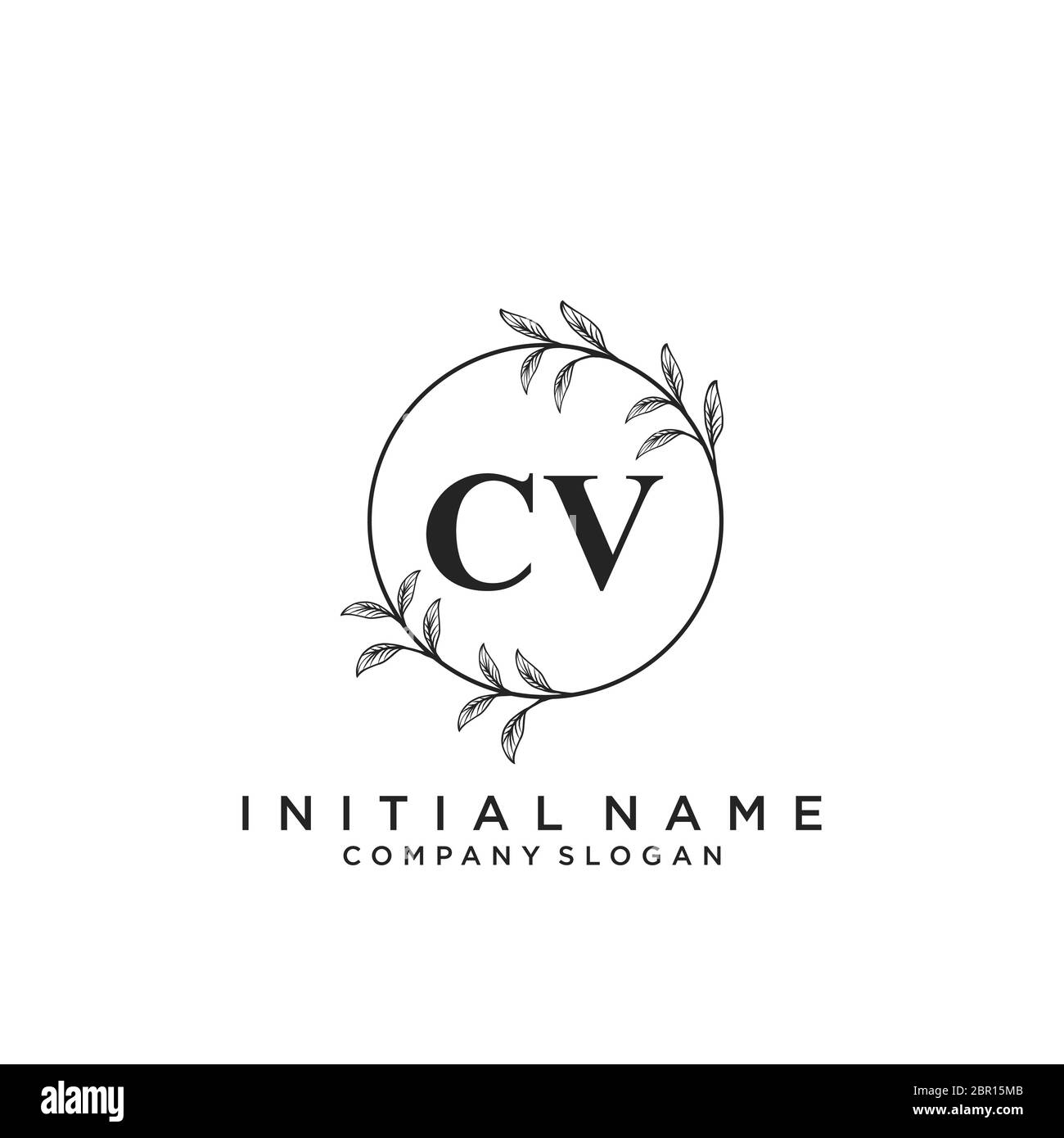 Cv initials logo hi-res stock photography and images - Alamy