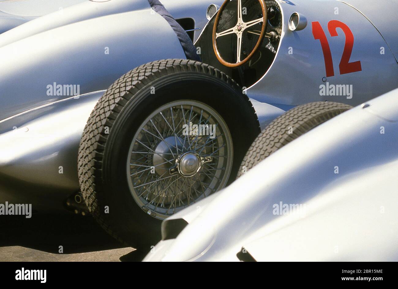Hermann Lang in a W125 Mercedes-GP car at the Monterey Historic Auto ...