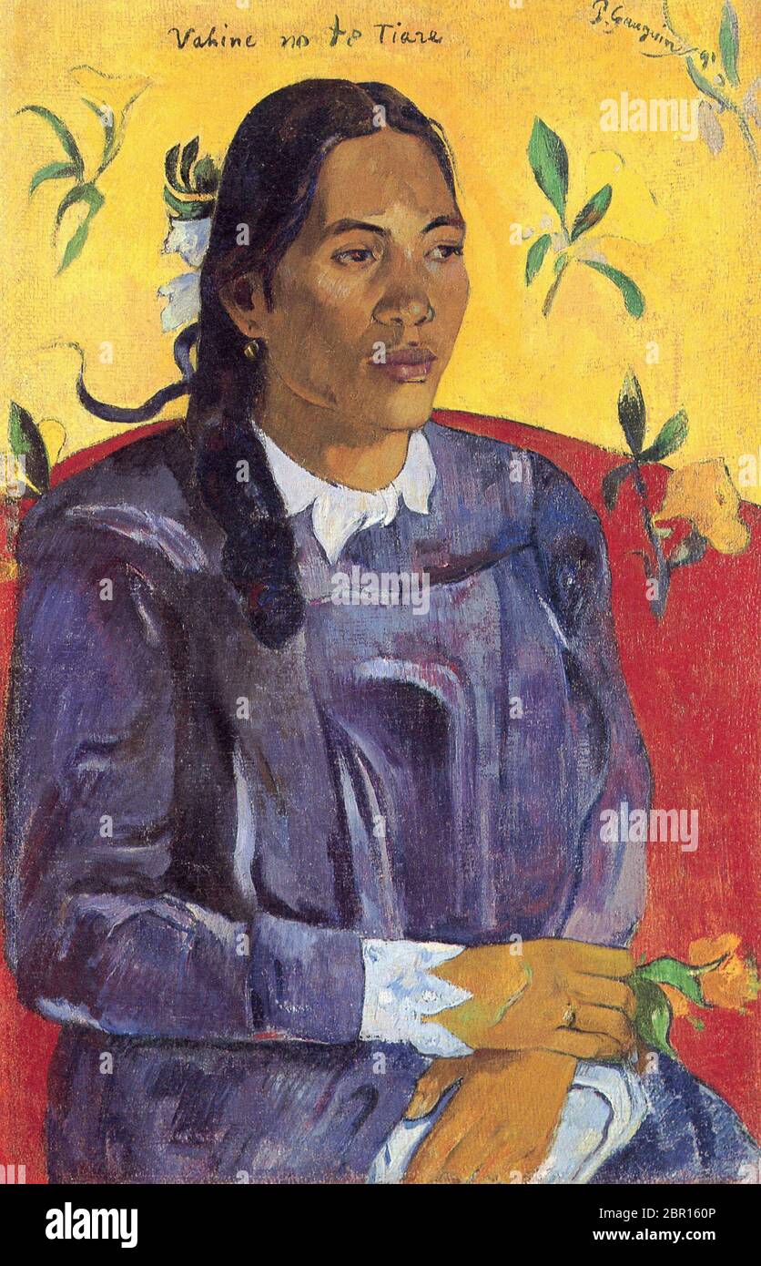 Woman With Flower by Paul Gauguin 1891. the New Carlsberg Glyptotek in ...