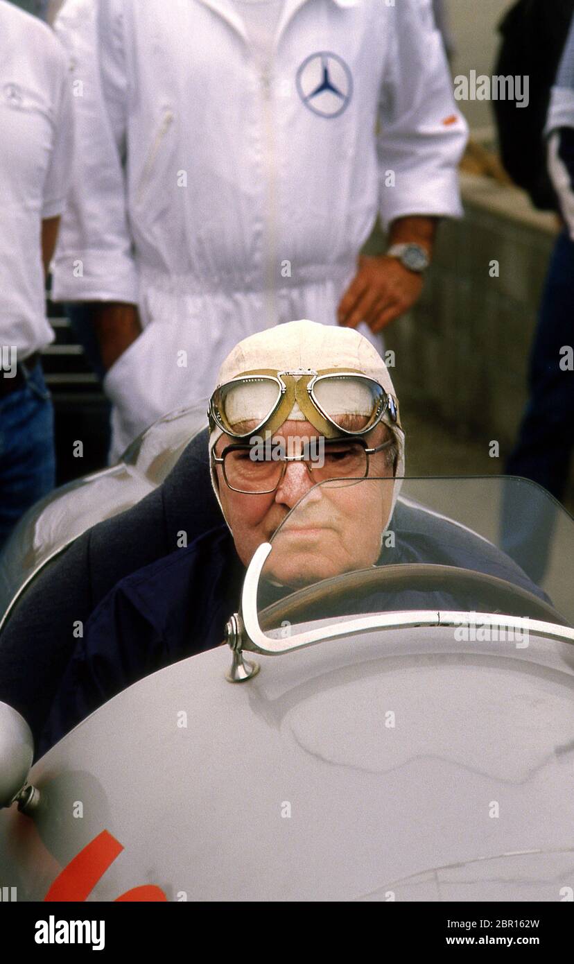 Hermann Lang in a W125 Mercedes-GP car at the Monterey Historic Auto ...