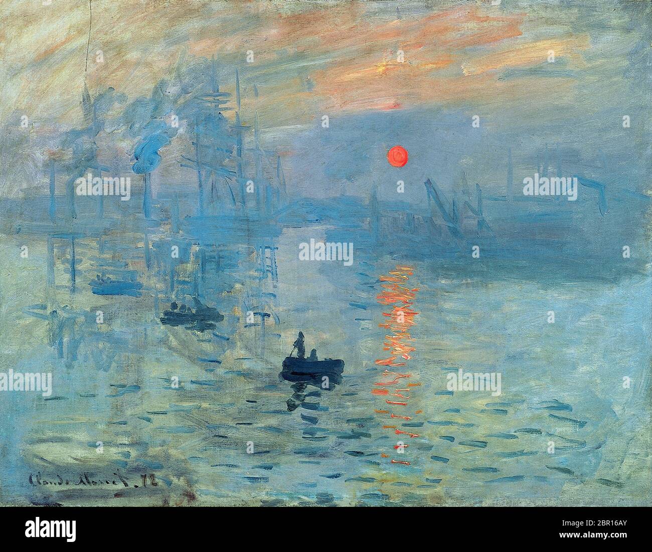 Claude Monet, Impression: Sunrise 1872, Oil