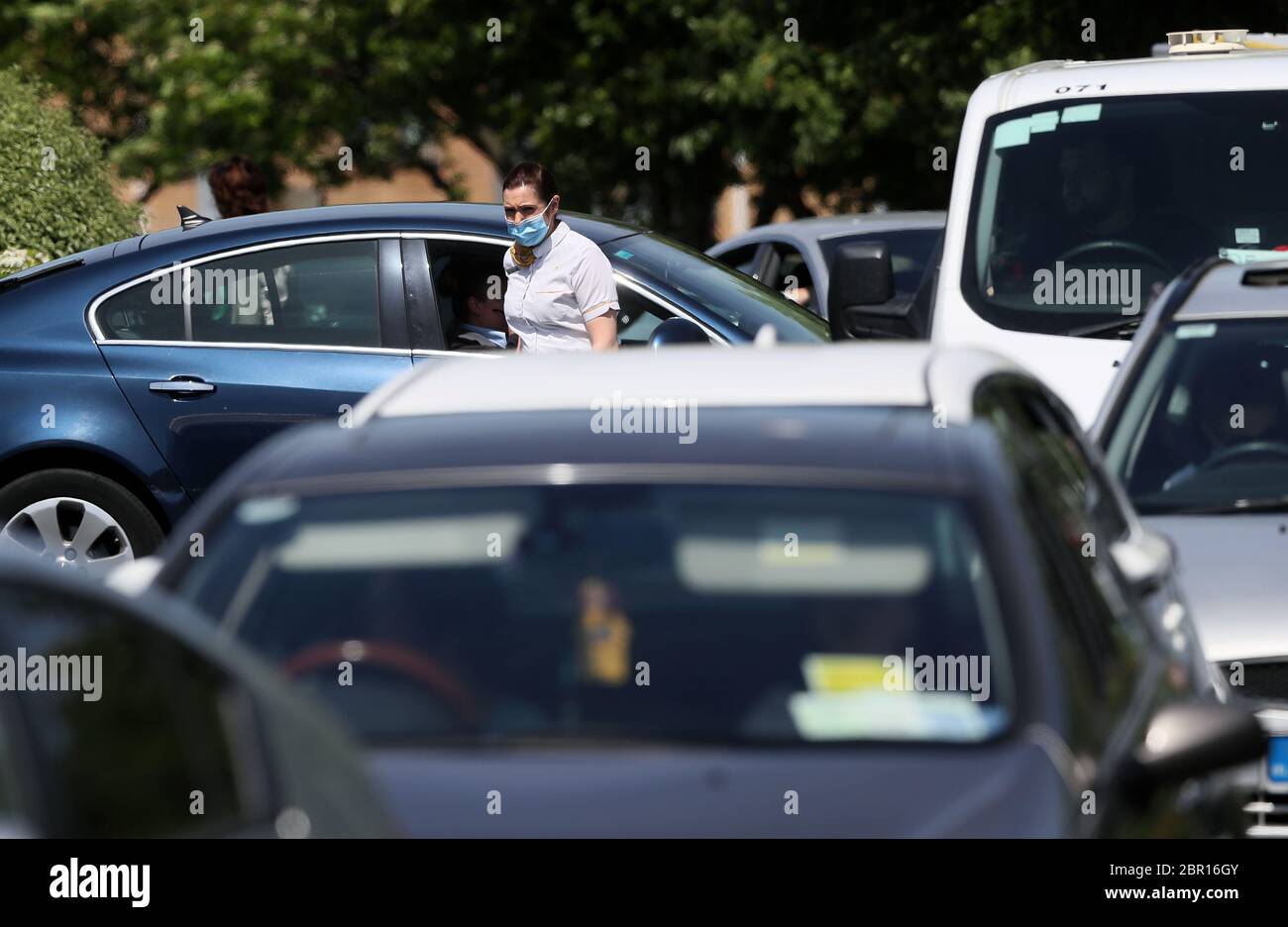 They queue mcdonalds drive thru artane castle shopping centre hi-res ...