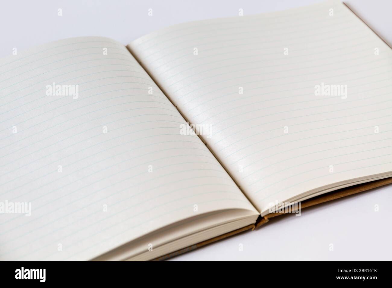 Open blank notebook mockup closeup view Stock Photo - Alamy