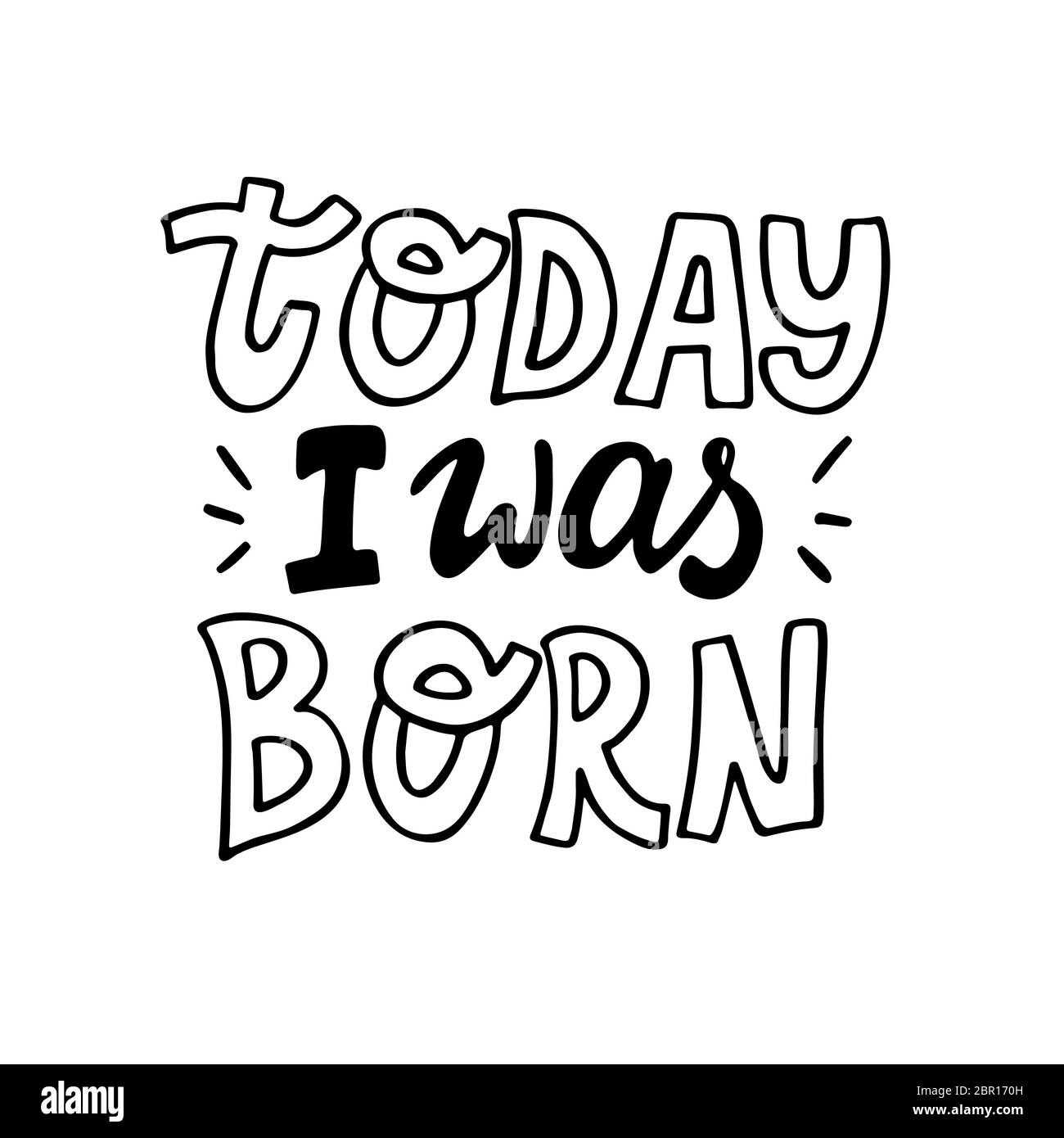 Doddle baby milestone cards lettering for print Stock Vector Image ...