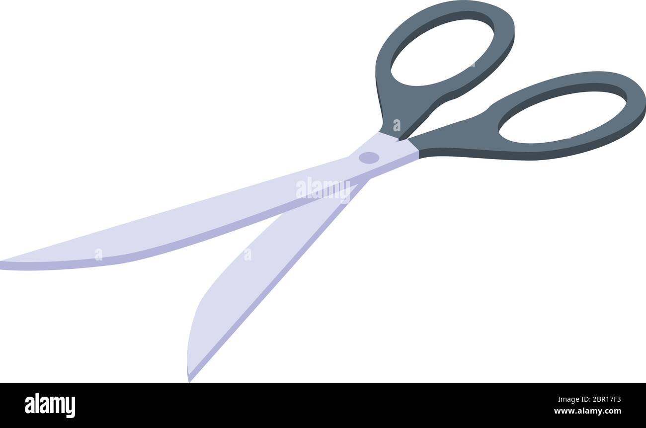 Metal scissors icon isometric hi-res stock photography and images - Alamy