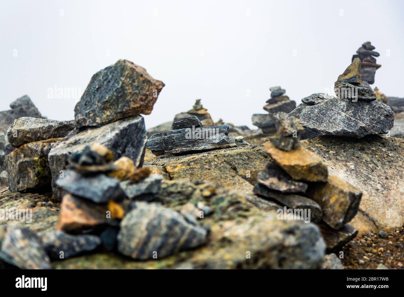 Piled stones are houses for Norwegian fairytale trolls. Troll house ...