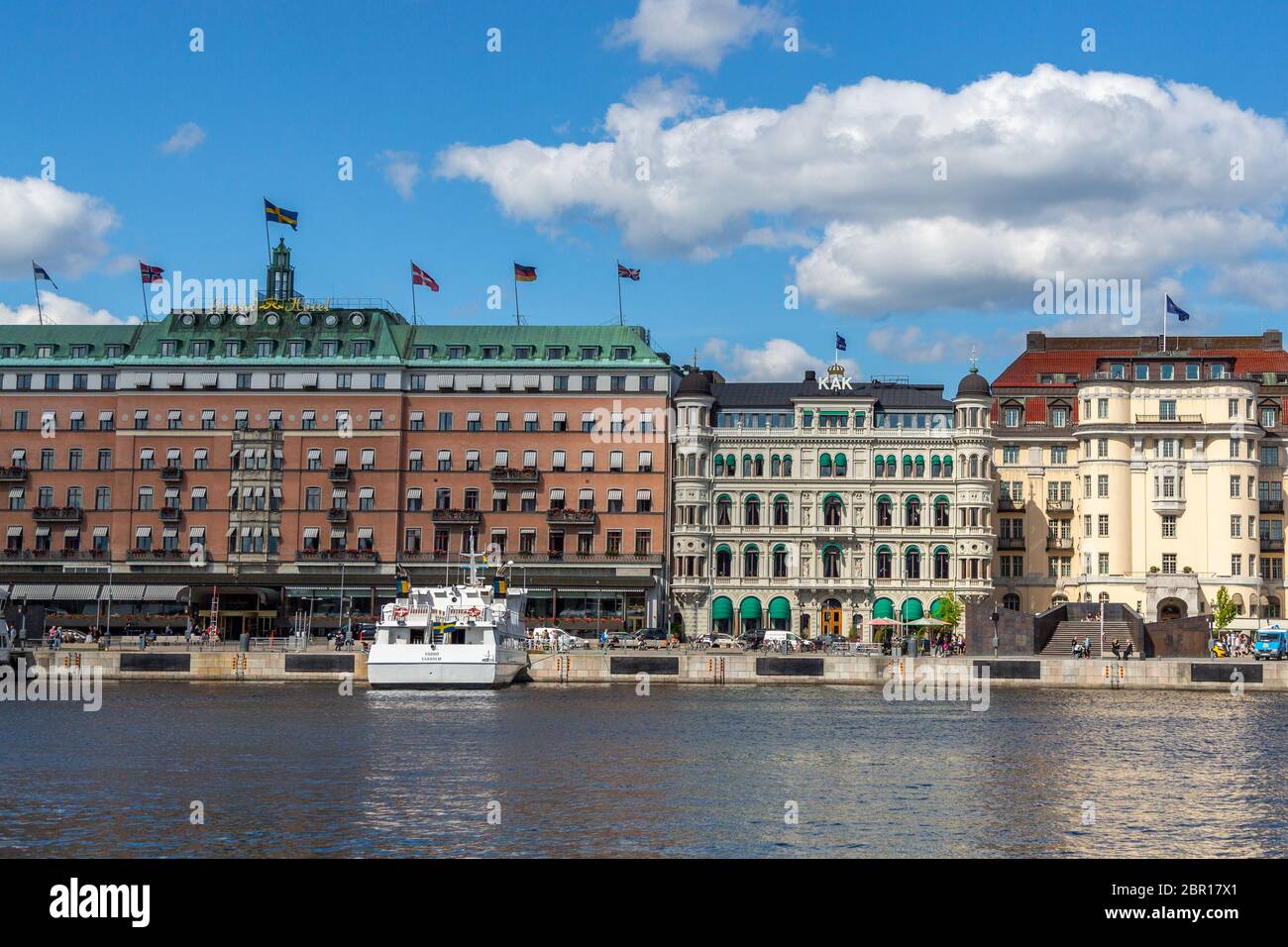 Stockholm, Sweden - June 2016: Quay in a sunny summer day Stockholm ...