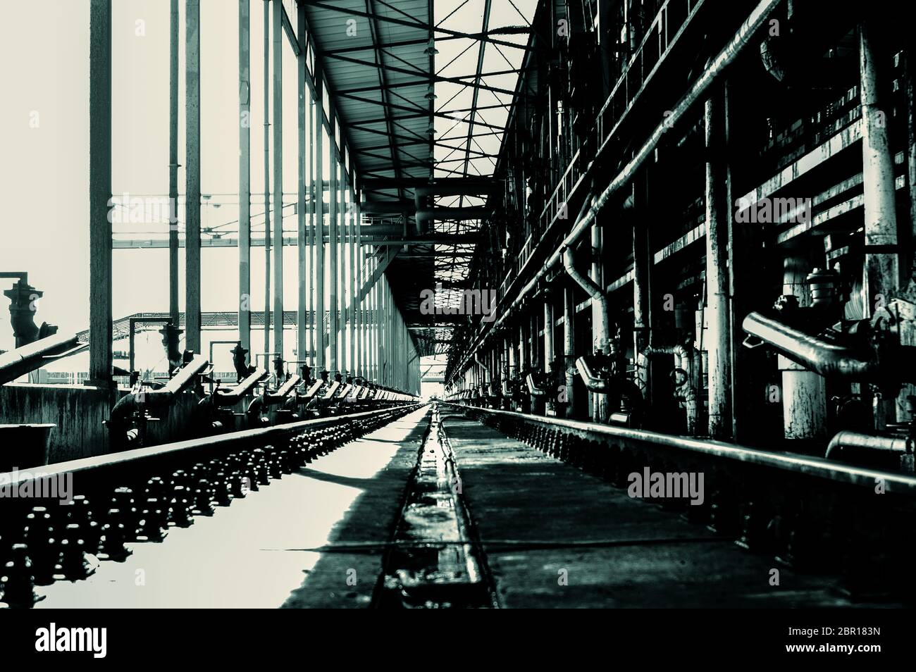 Close up industrial view,A equipment of oil refining,Oil and gas ...