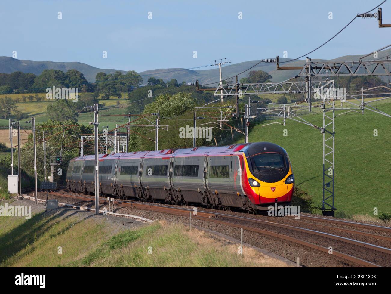 Virgin Trains class 390 Alstom pendolino train 390132 on the west coast ...