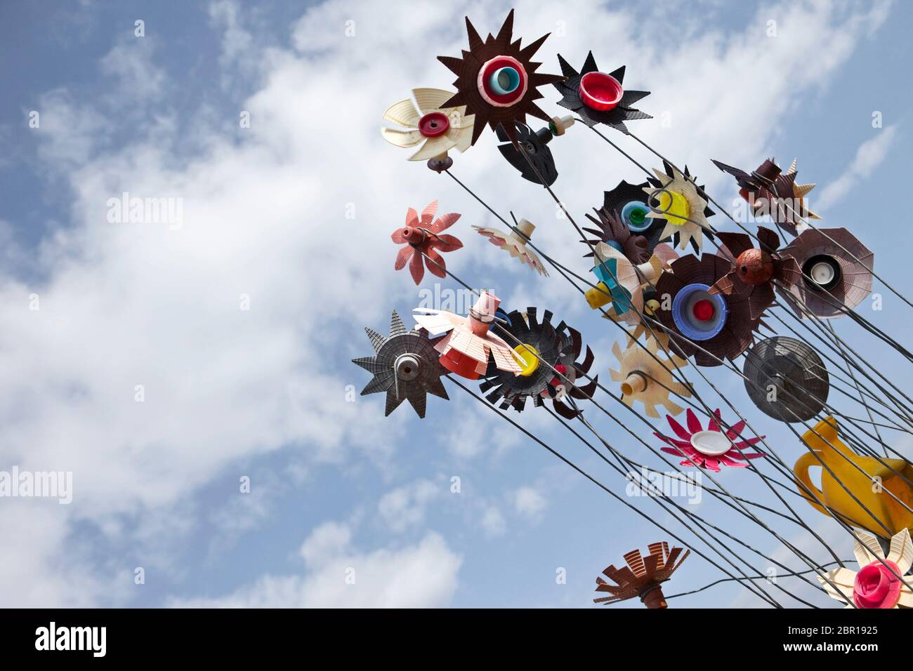 Collection of colorful weathervanes in a beach Stock Photo - Alamy