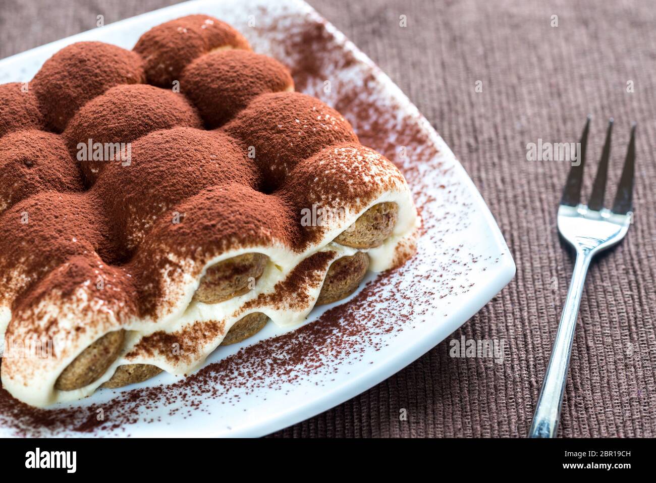 Tiramisu on the plate Stock Photo - Alamy