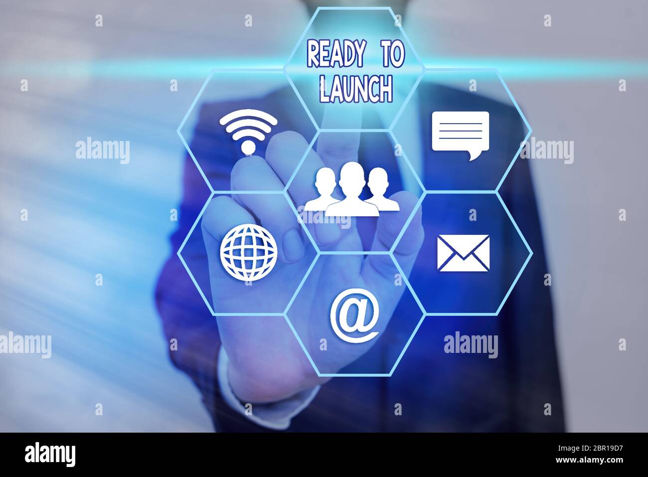 Text sign showing Ready To Launch. Business photo showcasing an event ...