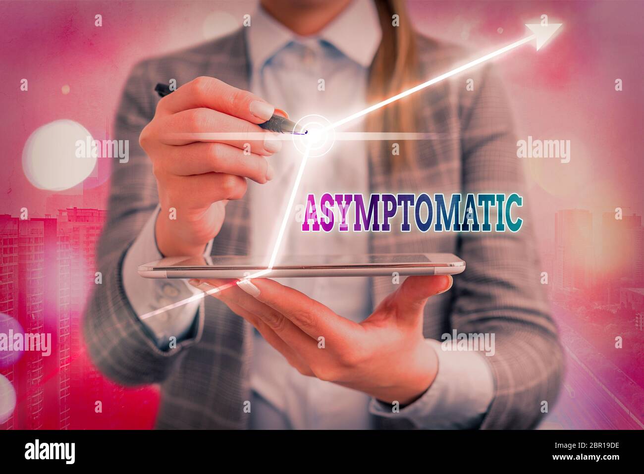 Text sign showing Asymptomatic. Business photo showcasing a condition ...