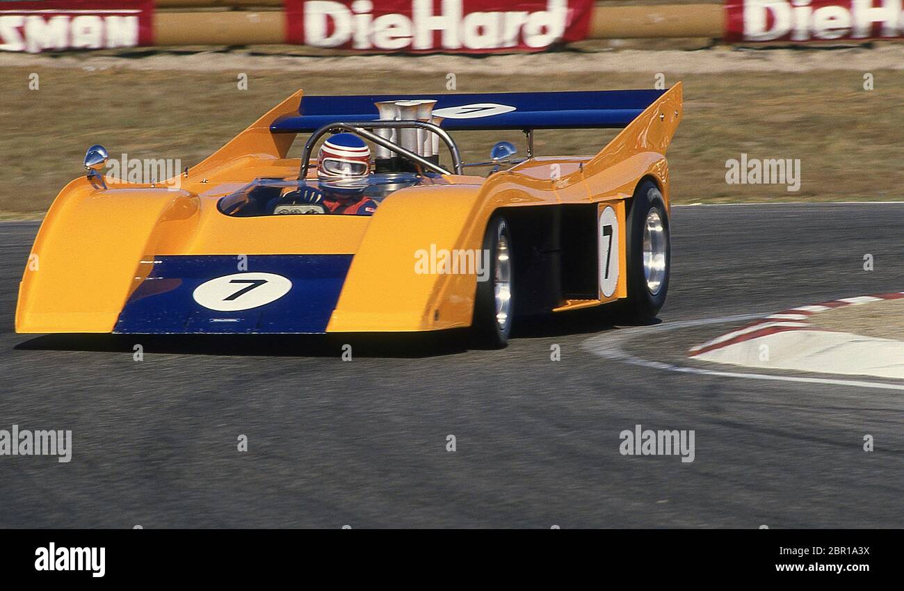 Can-Am cars at the Monterey Historic Auto races at Laguna Seca race ...