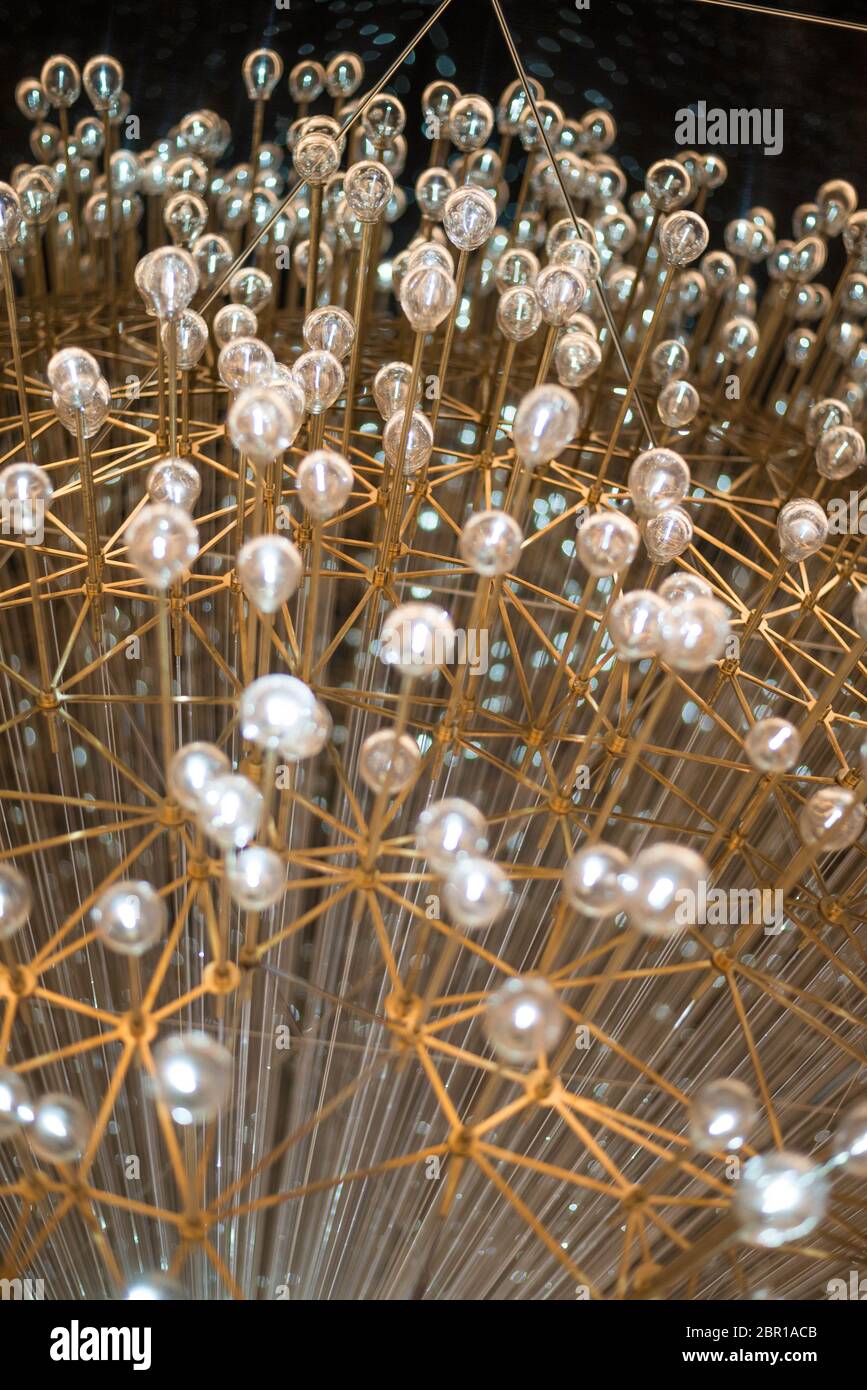 Lights of an abstract, modern lamp Stock Photo - Alamy
