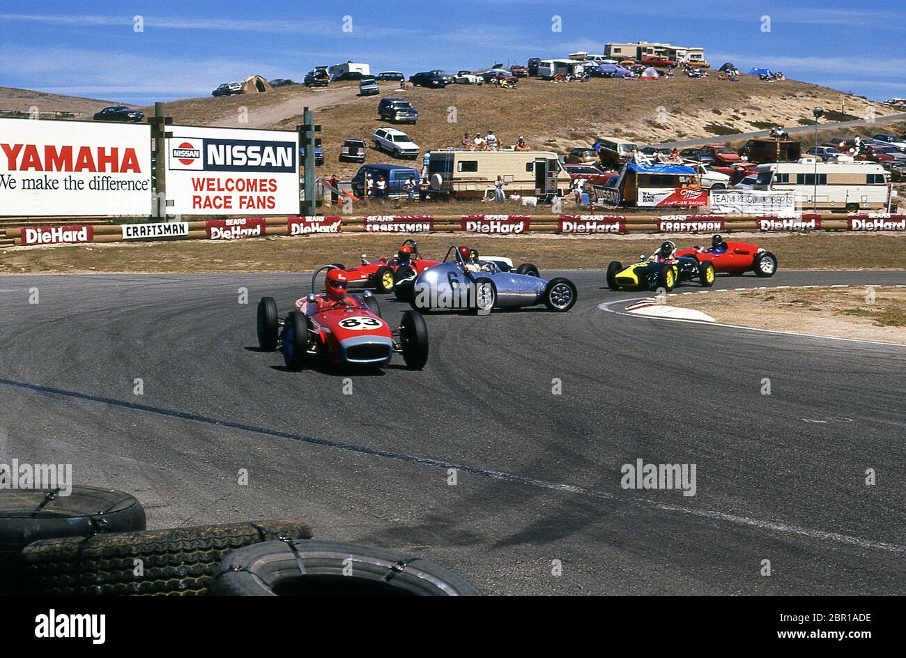 Monterey Historic Auto races at Laguna Seca race track 1986 Stock Photo ...
