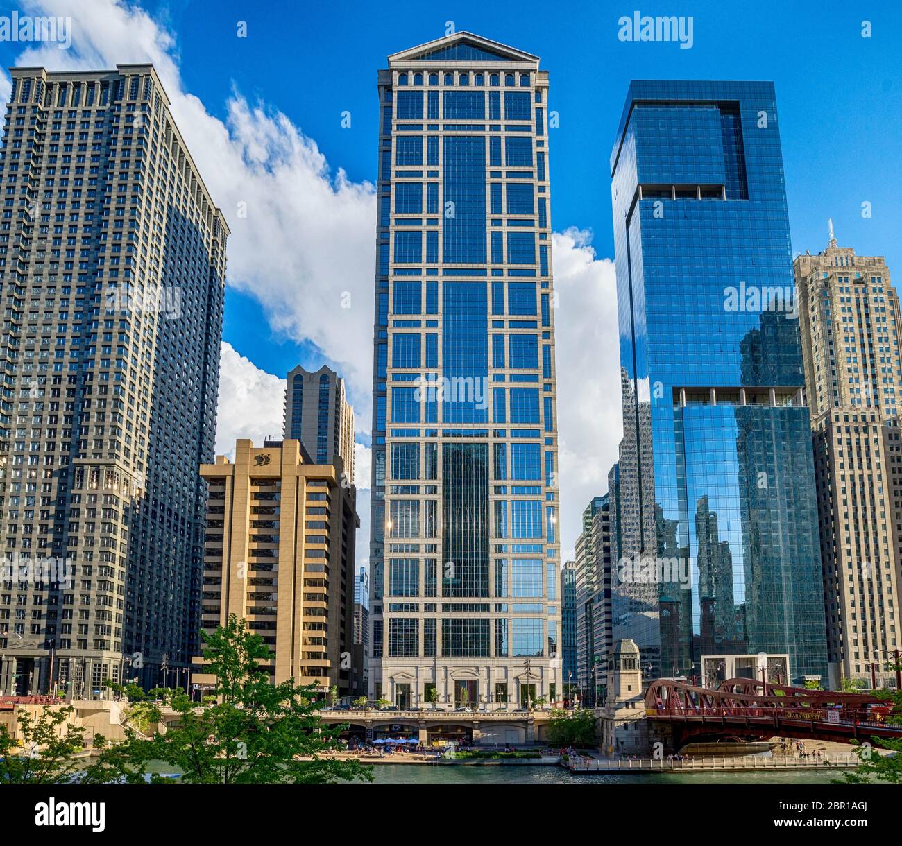 Downtown of Chicago city in the United States, Illinois Stock Photo - Alamy