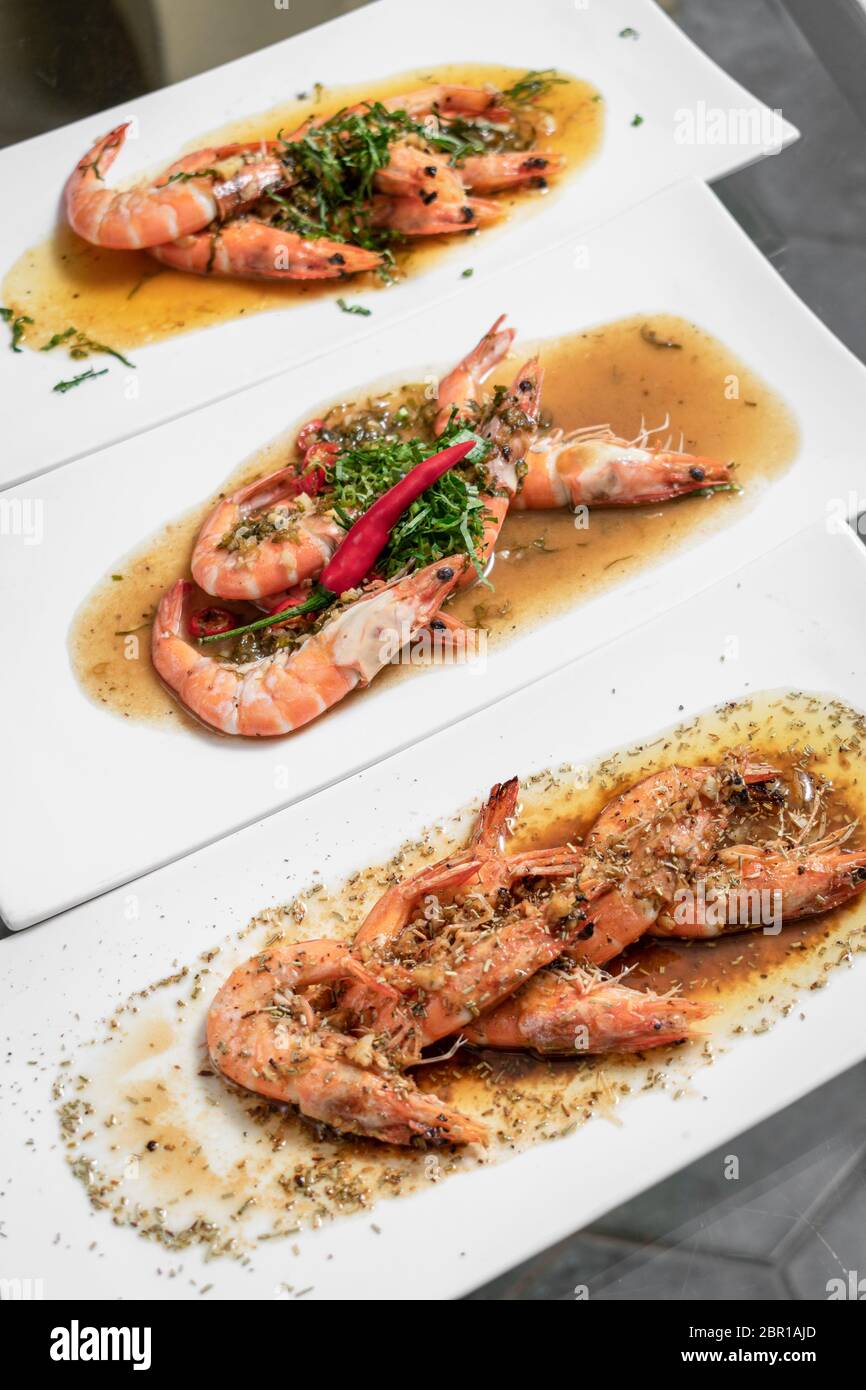 portuguese seafood mixed traditional prawn tapas dishes on lisbon ...