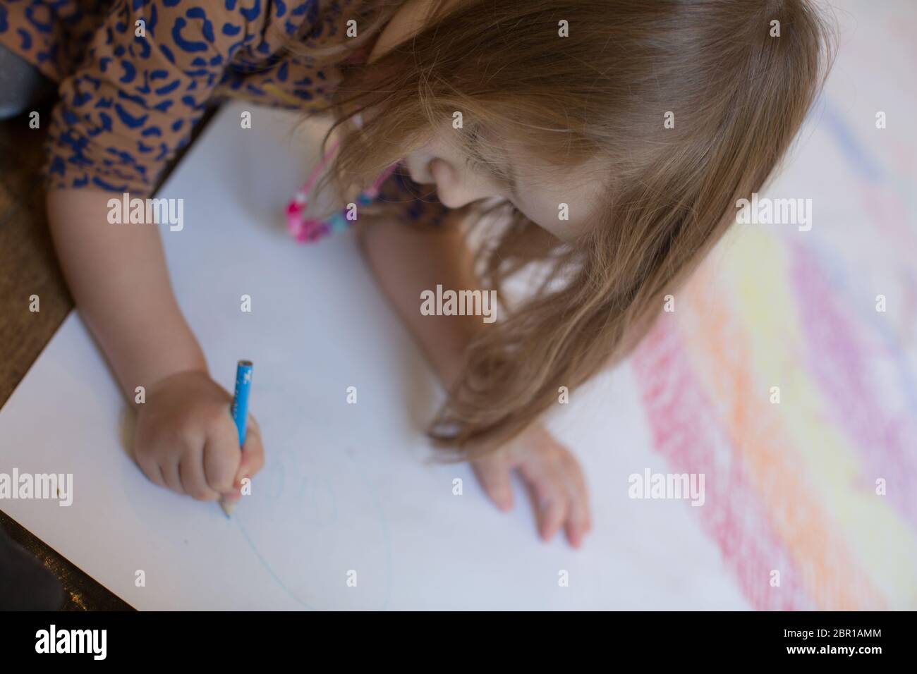 Children coloring classroom hi-res stock photography and images - Alamy