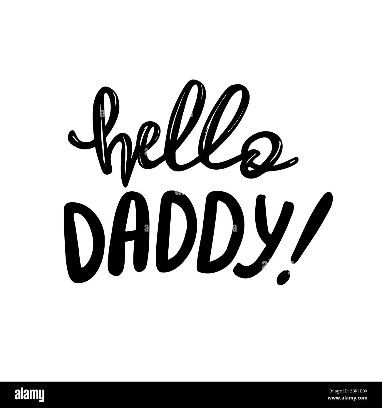 Beautiful first fathers day lettering hello daddy Stock Vector Image ...