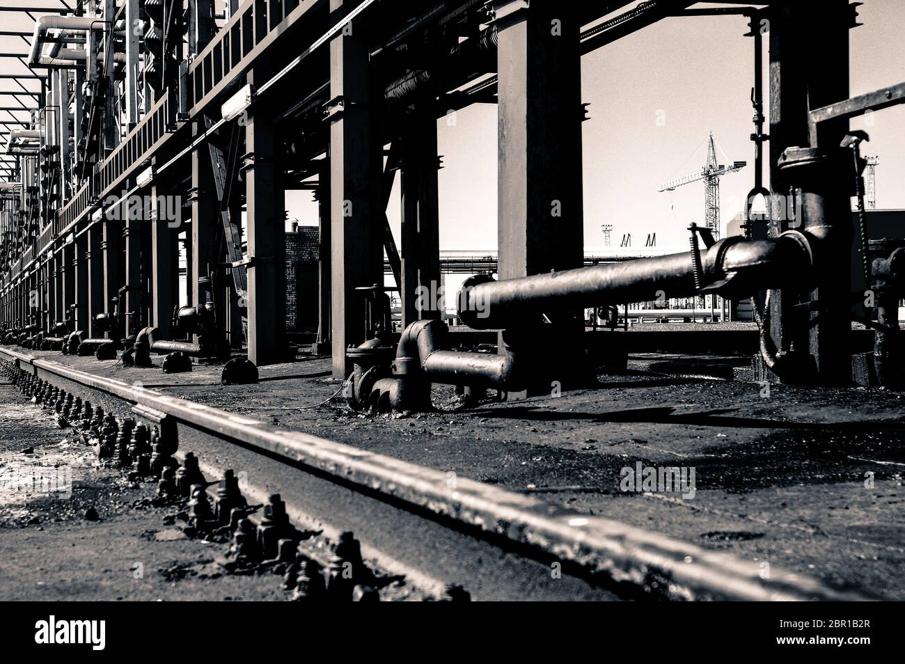 Close up industrial view,A equipment of oil refining,Oil and gas ...