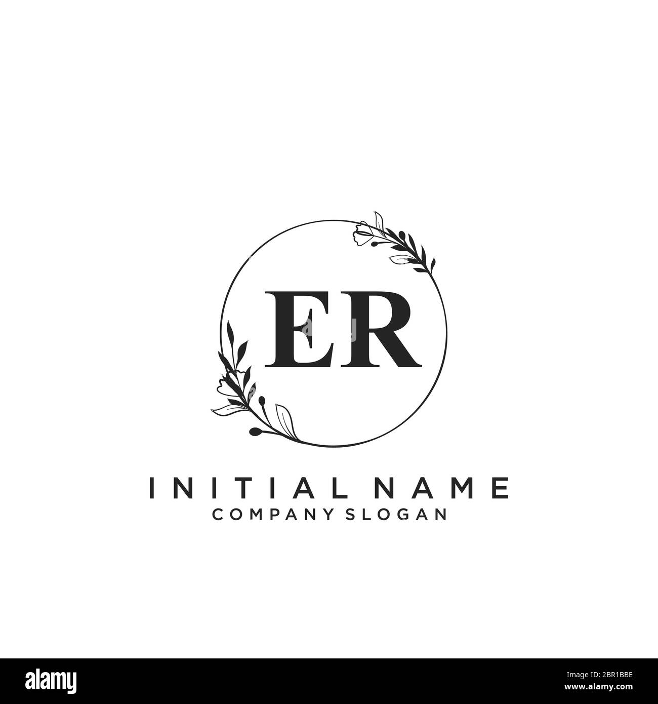 Initials er vector vectors hi-res stock photography and images - Alamy