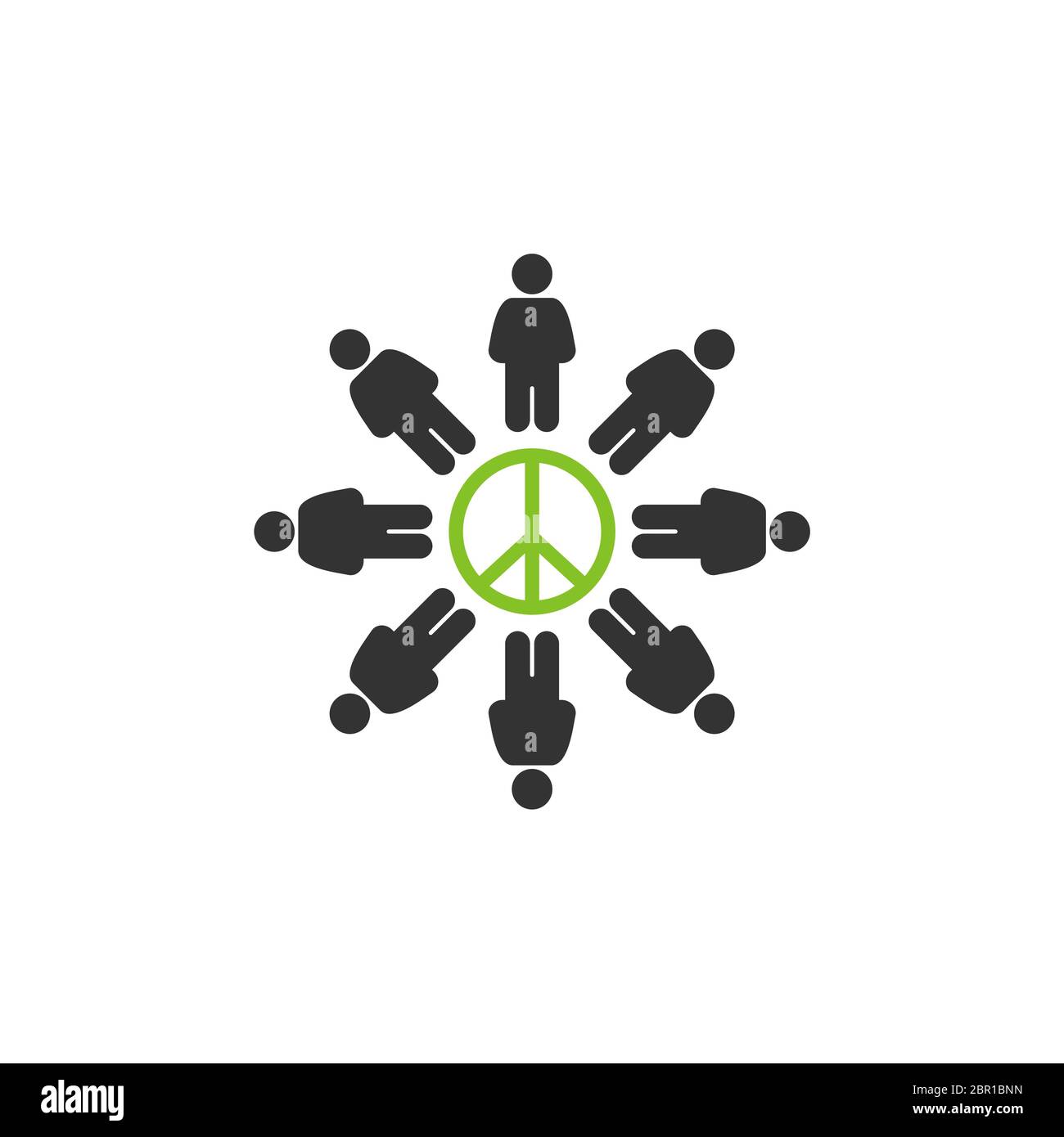 Human Figure Peace Symbol Logo Template Illustration Design. Vector EPS ...