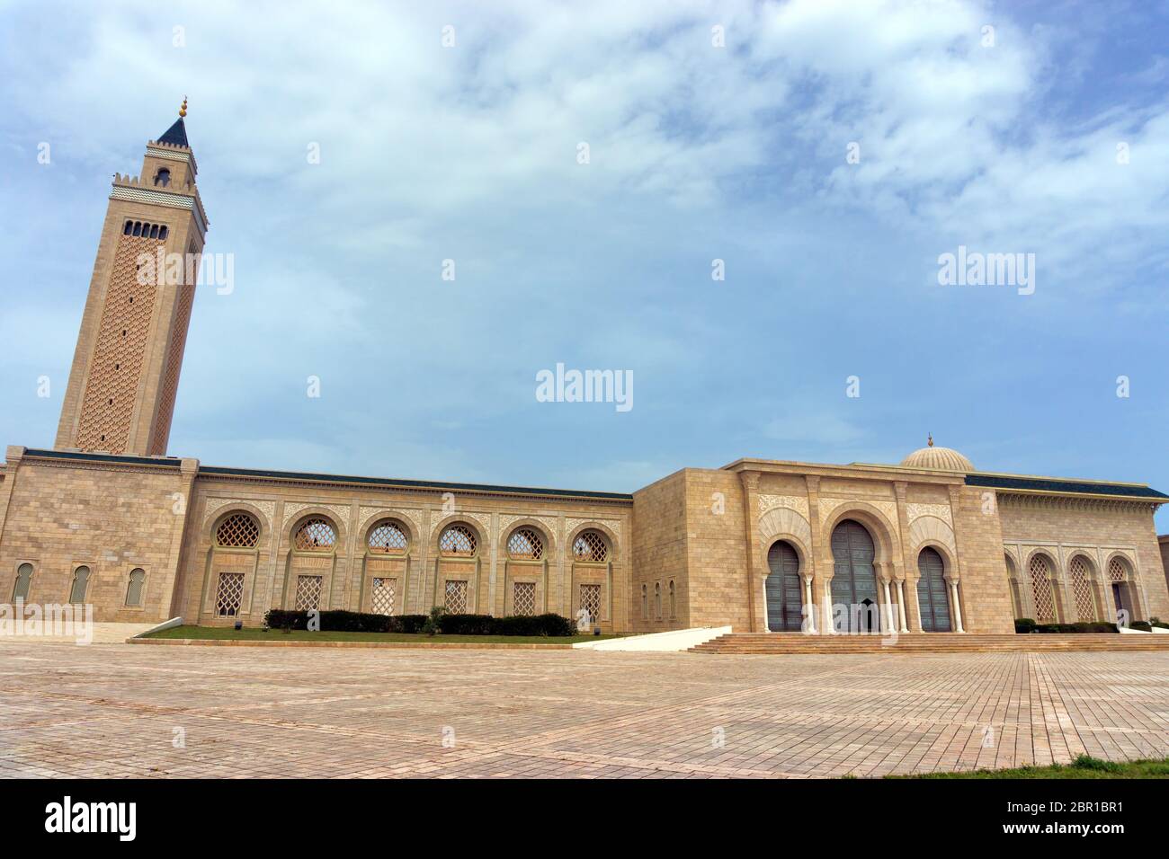 Facade of Malik ibn Anas Mosque in Carthage, Tunisia Stock Photo - Alamy