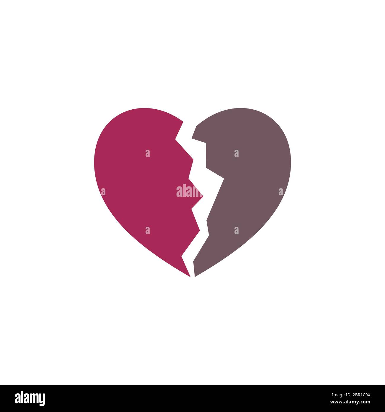 Broken Heart Logo Template Illustration Design. Vector EPS 10 Stock ...