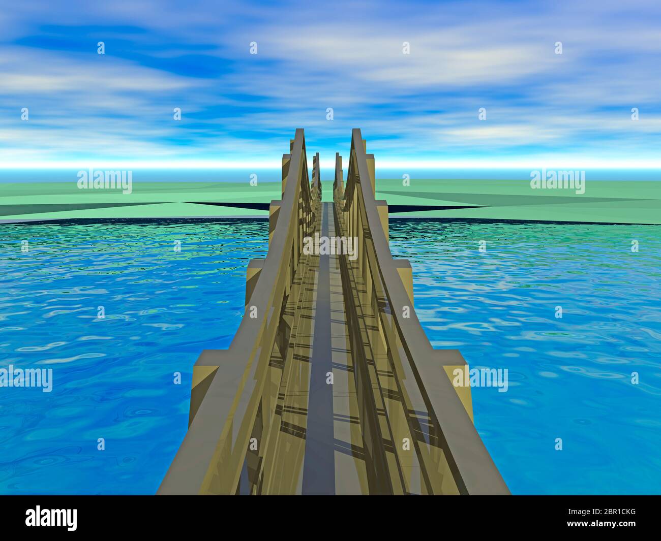 Stilt bridge over a body of water Stock Photo - Alamy