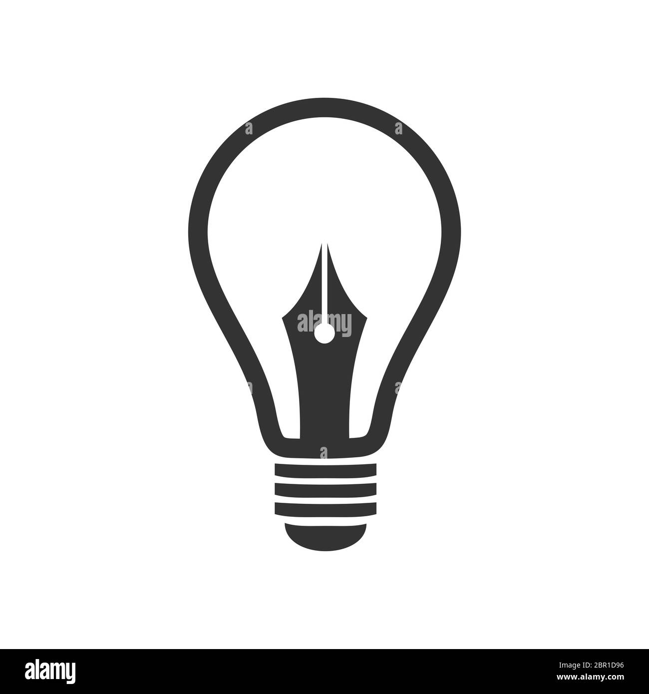 Light Bulb Lamp Pen Logo Template Illustration Design. Vector EPS 10 ...