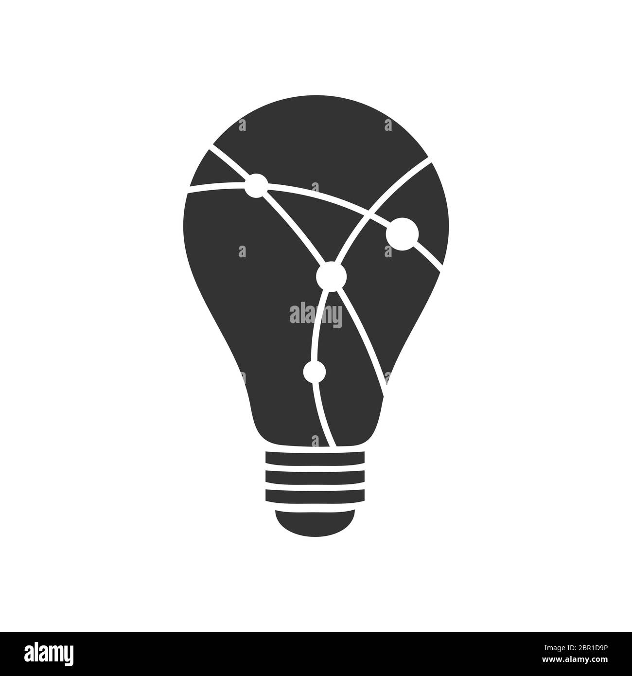 Light Bulb Lamp Connection Logo Template Illustration Design. Vector ...